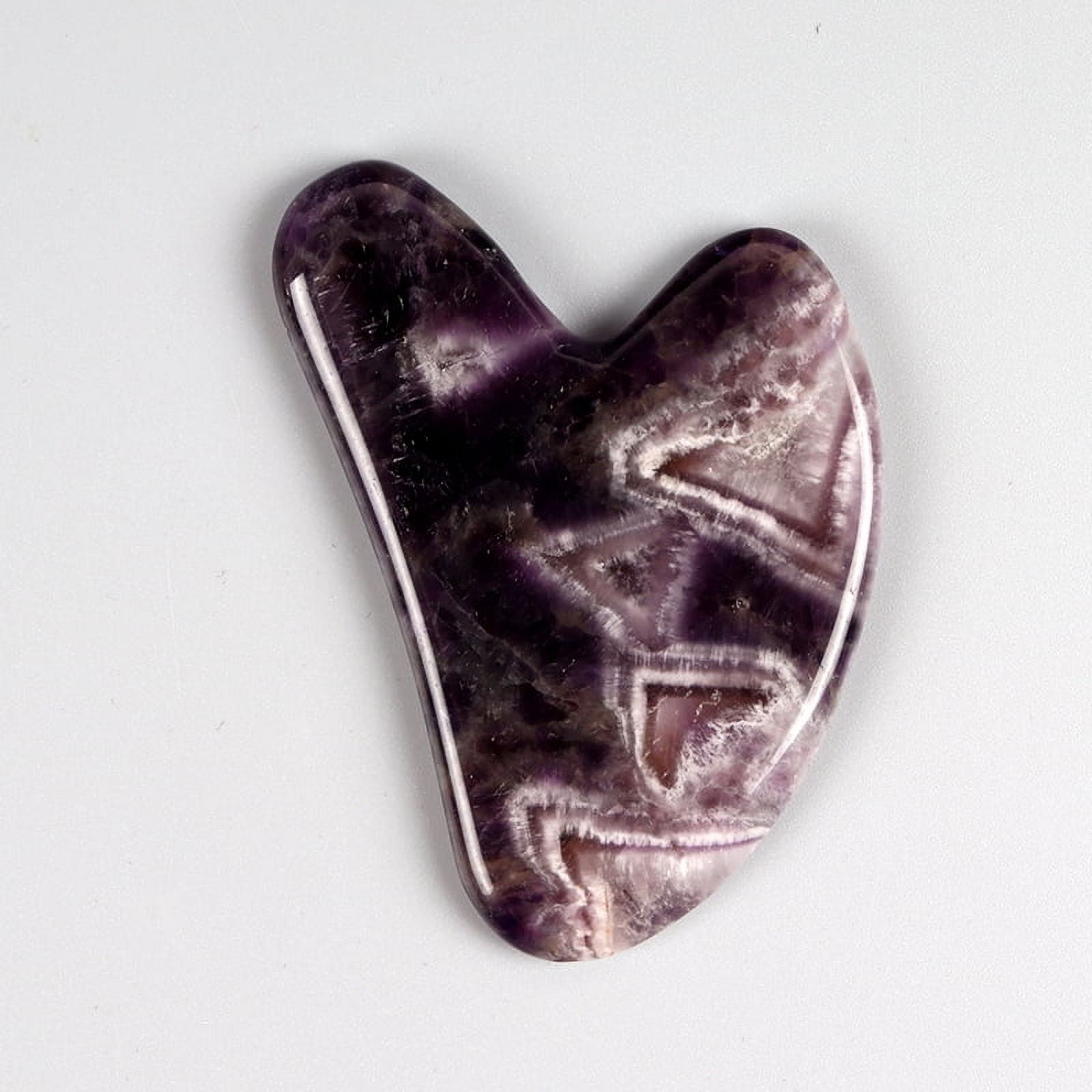 Heart Guasha Stone Face Rose Quartz Jade Massage Tool Chin Nose Lifting ...