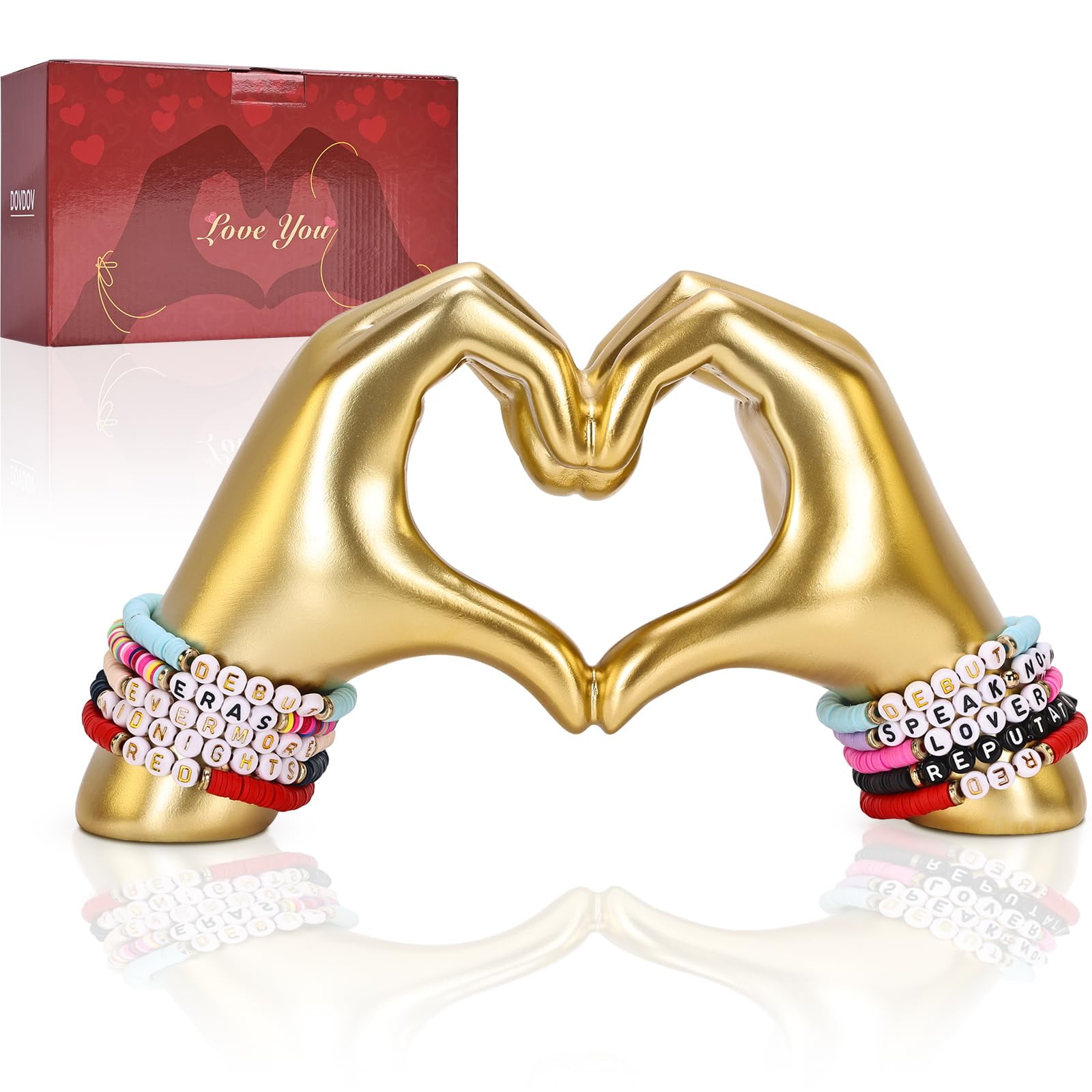 Heart Hand Sculpture, Gold Shelf Decoration ATT1Aesthetics for Room ...