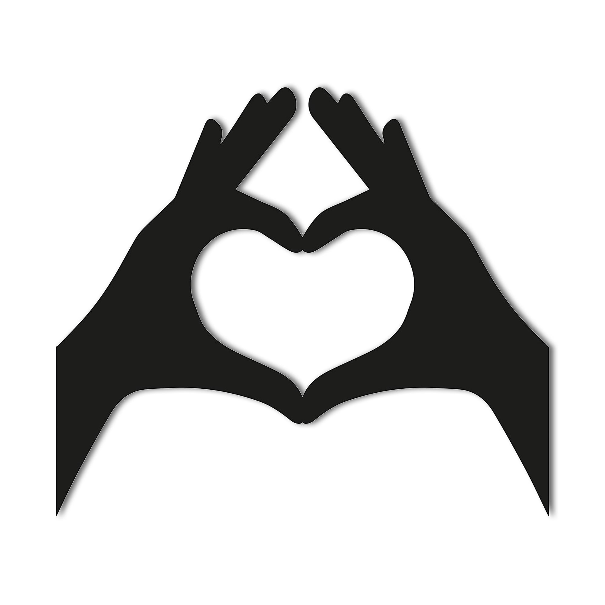 Heart Hands Metal Wall Sign Decorative Accent Decor Wall Decor Sign ...