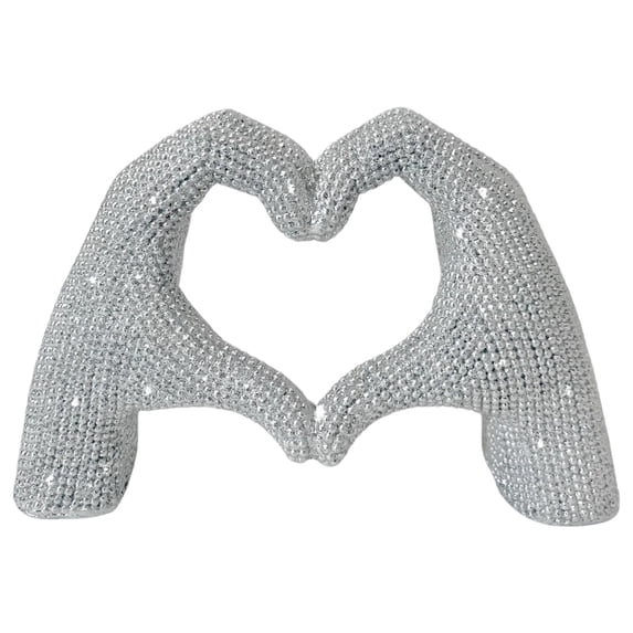 Heart Hands Sculpture, 6.5x3.9 Inch Heart Gesture Statue, Resin ...