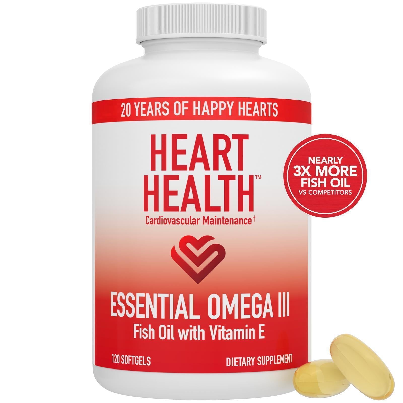 Heart Health Essentials: Omega 3 Fish Oil with Vitamin E, TriActive ...