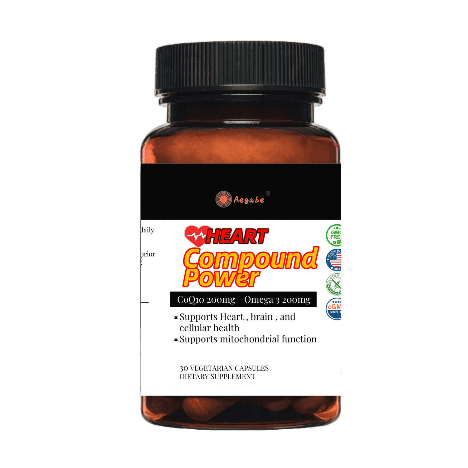 Aegabe Heart Health Supplements,High Strength Coenzyme Q10 (200mg ...