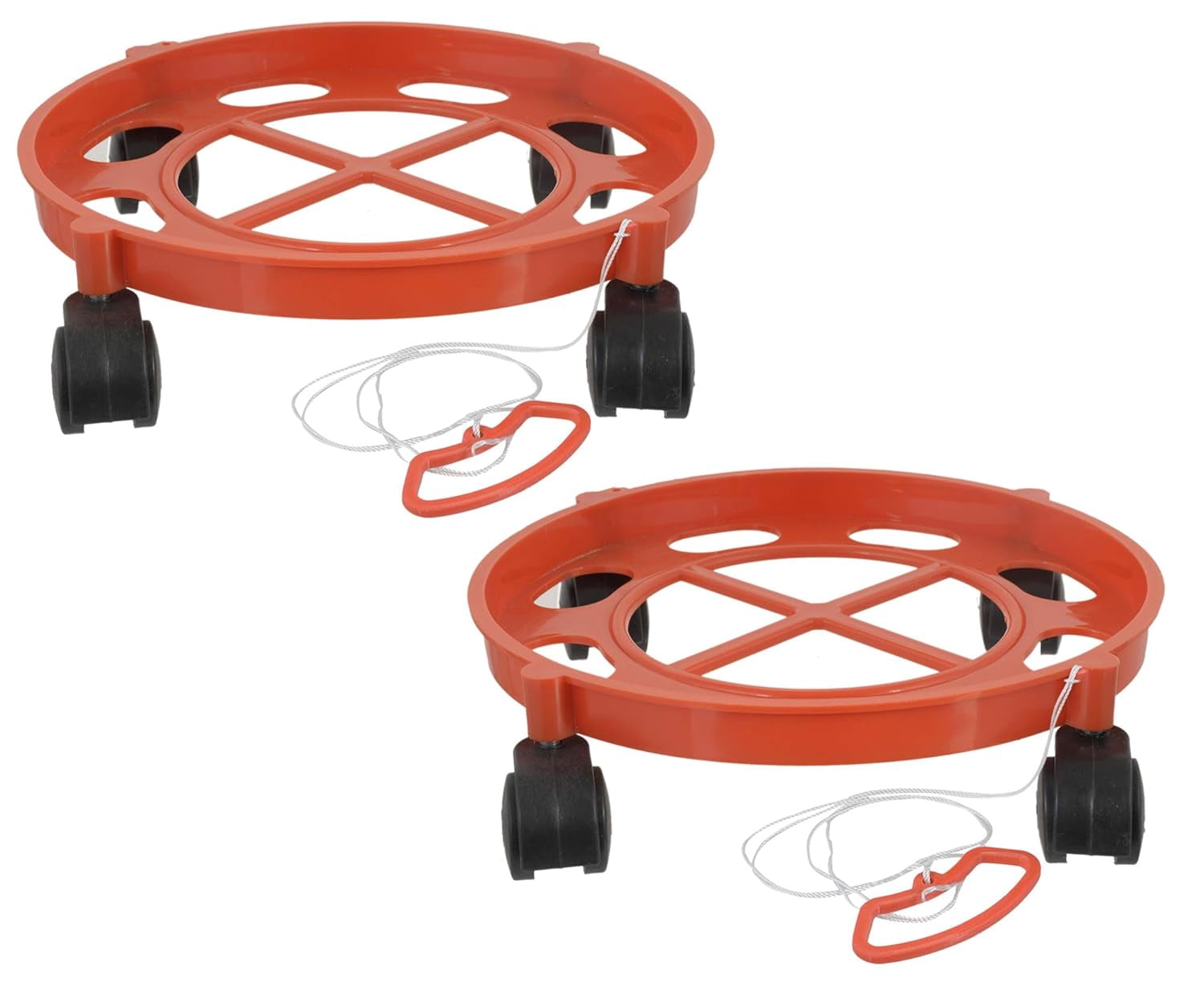 Heart Home 2 Pieces LPG Cylinder Trolley Easily Movable Stand with ...