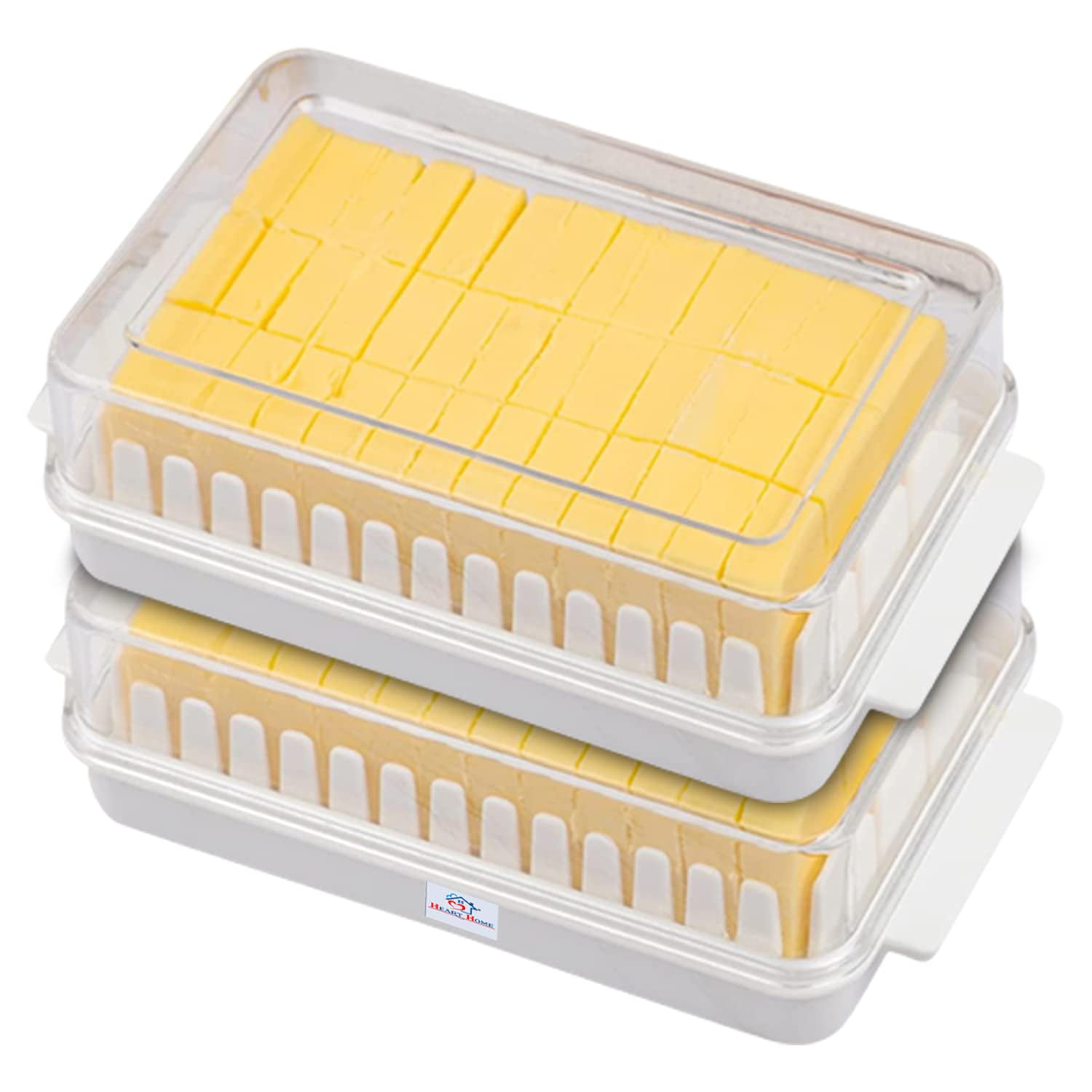 Heart Home Butter BoxPlastic Butter Keeper for RefrigeratorButter ...