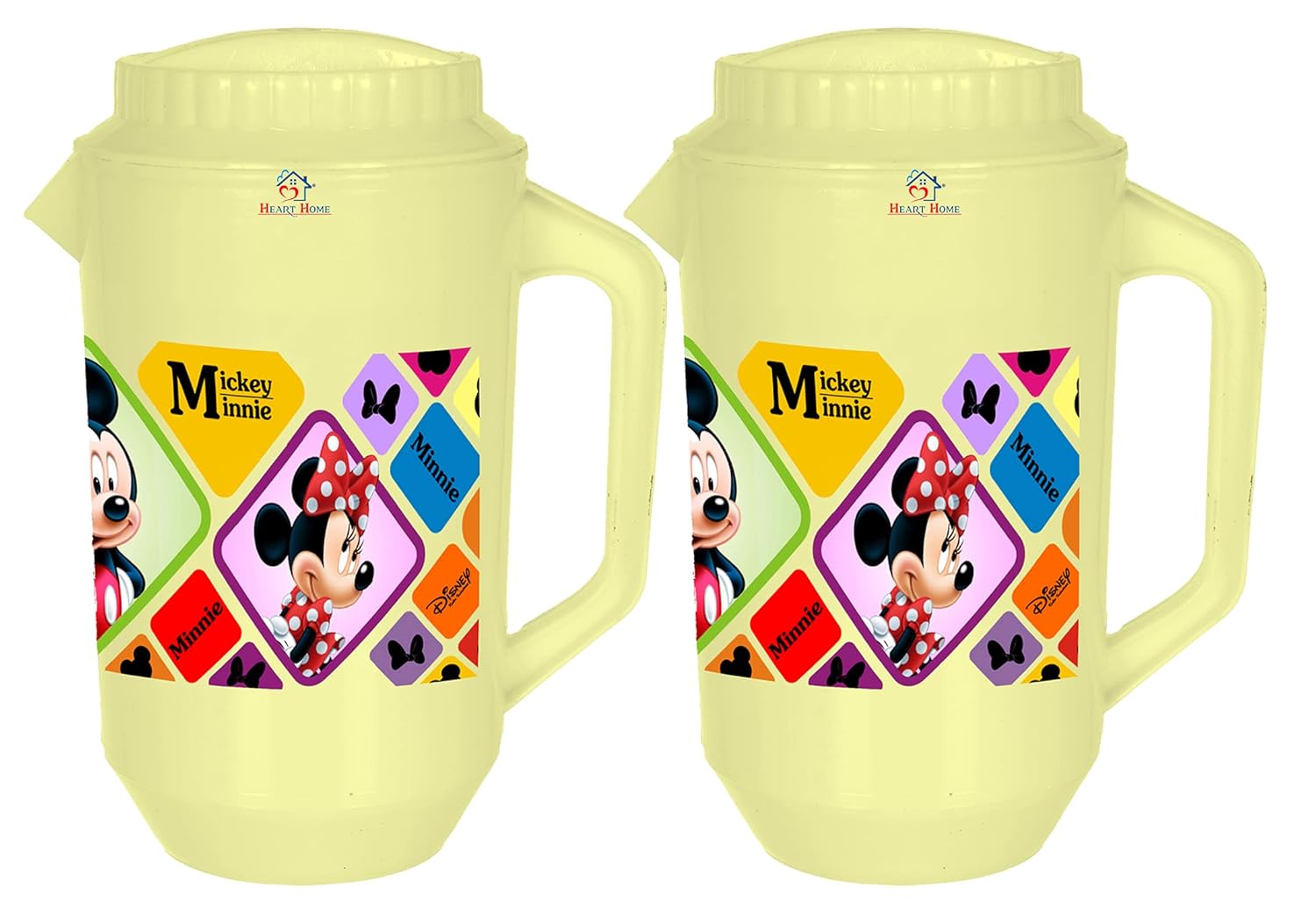 Heart Home Disney Mickey Minnie Print Plastic Water Juice Jug with ...
