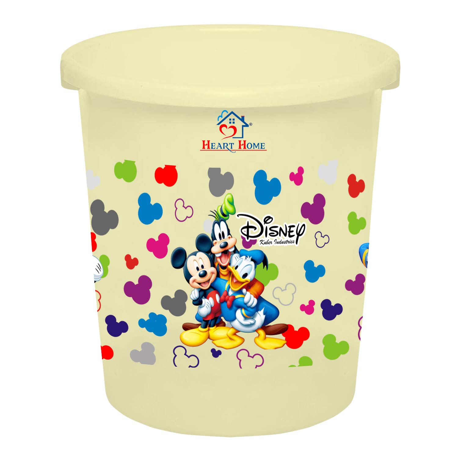 Heart Home Disney Team Mickey Print Plastic DustbinGarbage BinWaste Bin ...