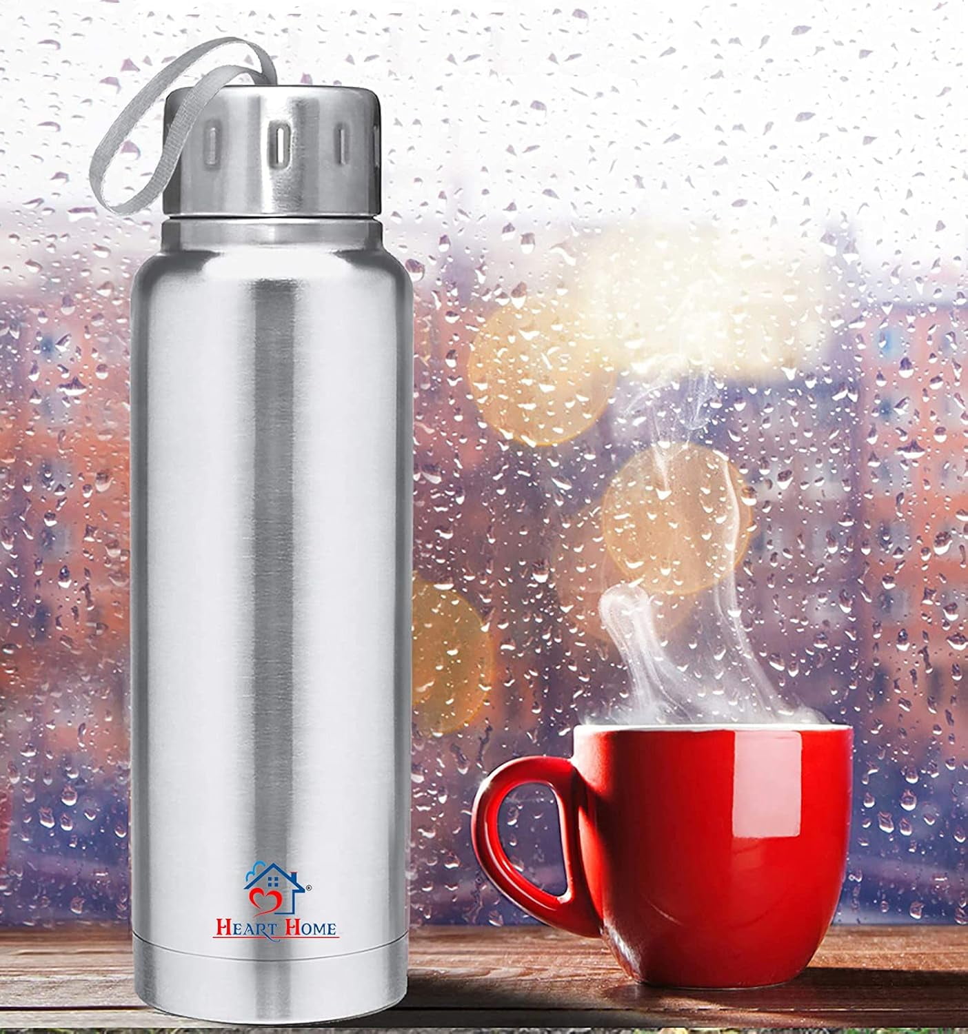 Heart Home Insulated Thermosteel Flask Great for Travel Picnic Camping ...