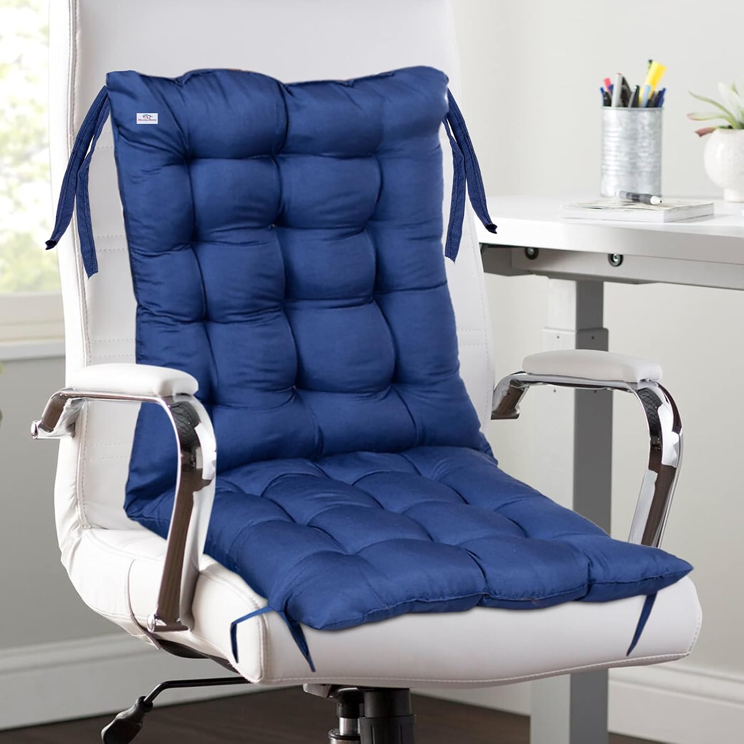 Heart Home Microfiber Back and Seat Chair Cushion for Indoor Outdoor ...
