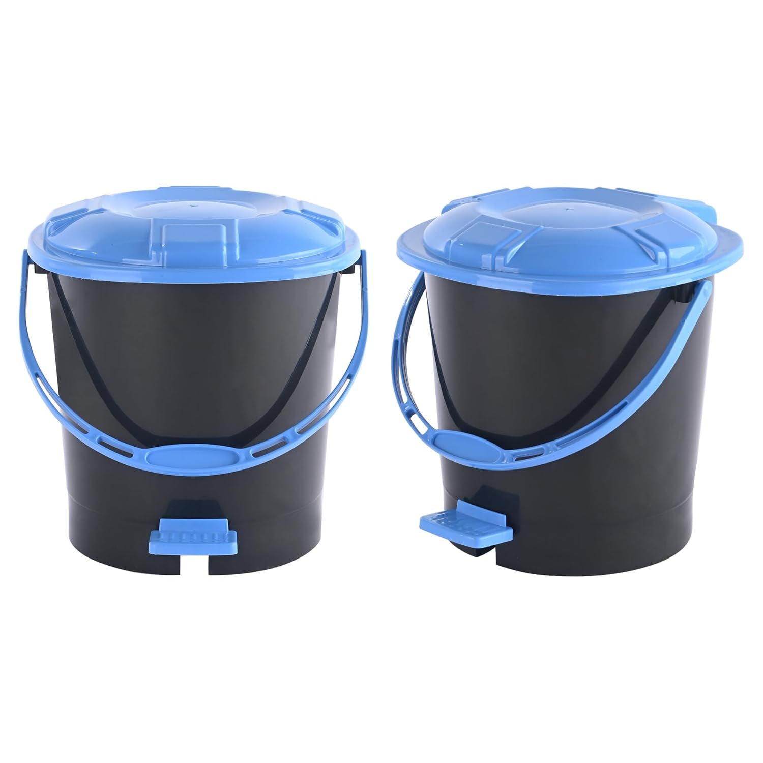 Heart Home Pack of 2 Plastic Dustbin for Home with Pedal Lid Handle 7 ...