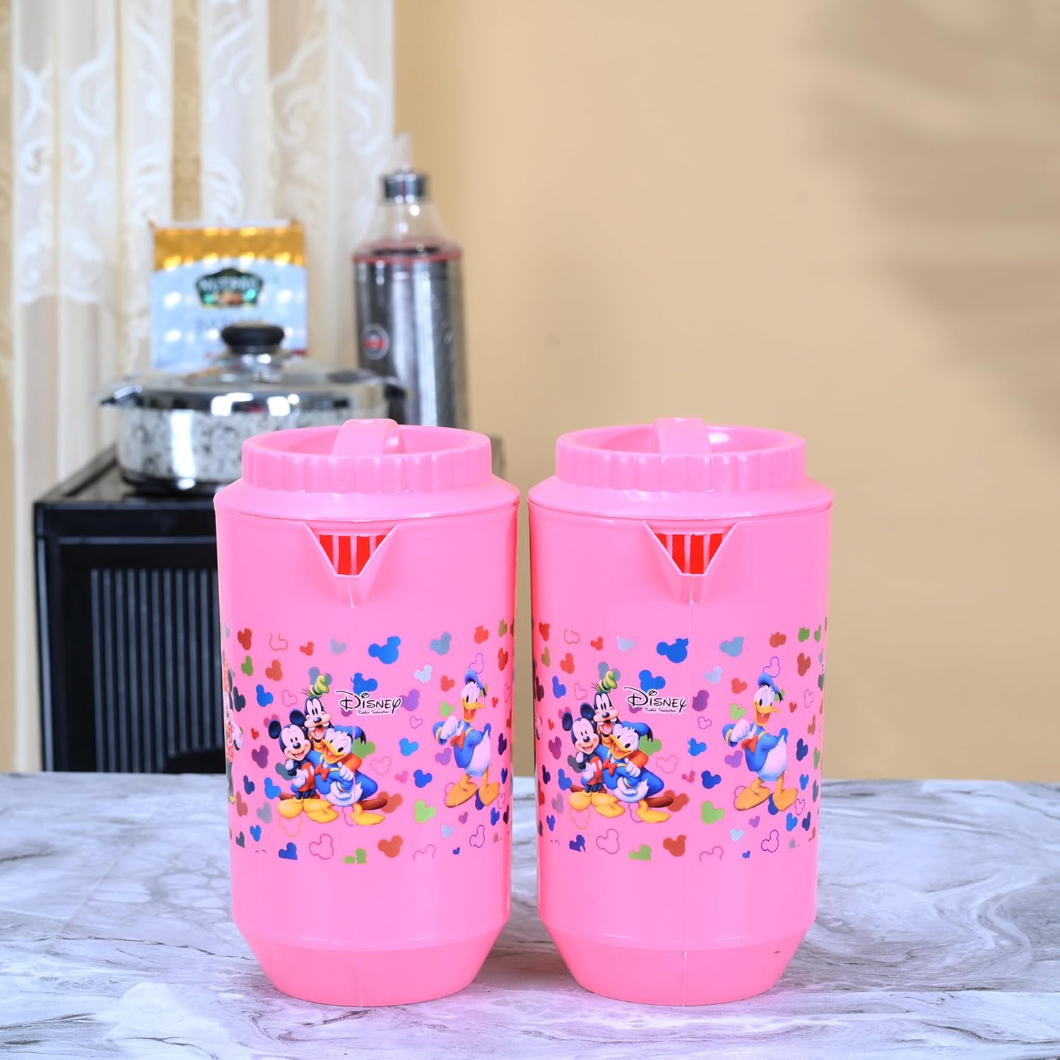 Heart Home Pack of 2 Water Jug 2 LTR Plastic Jug for Water Disney Team ...