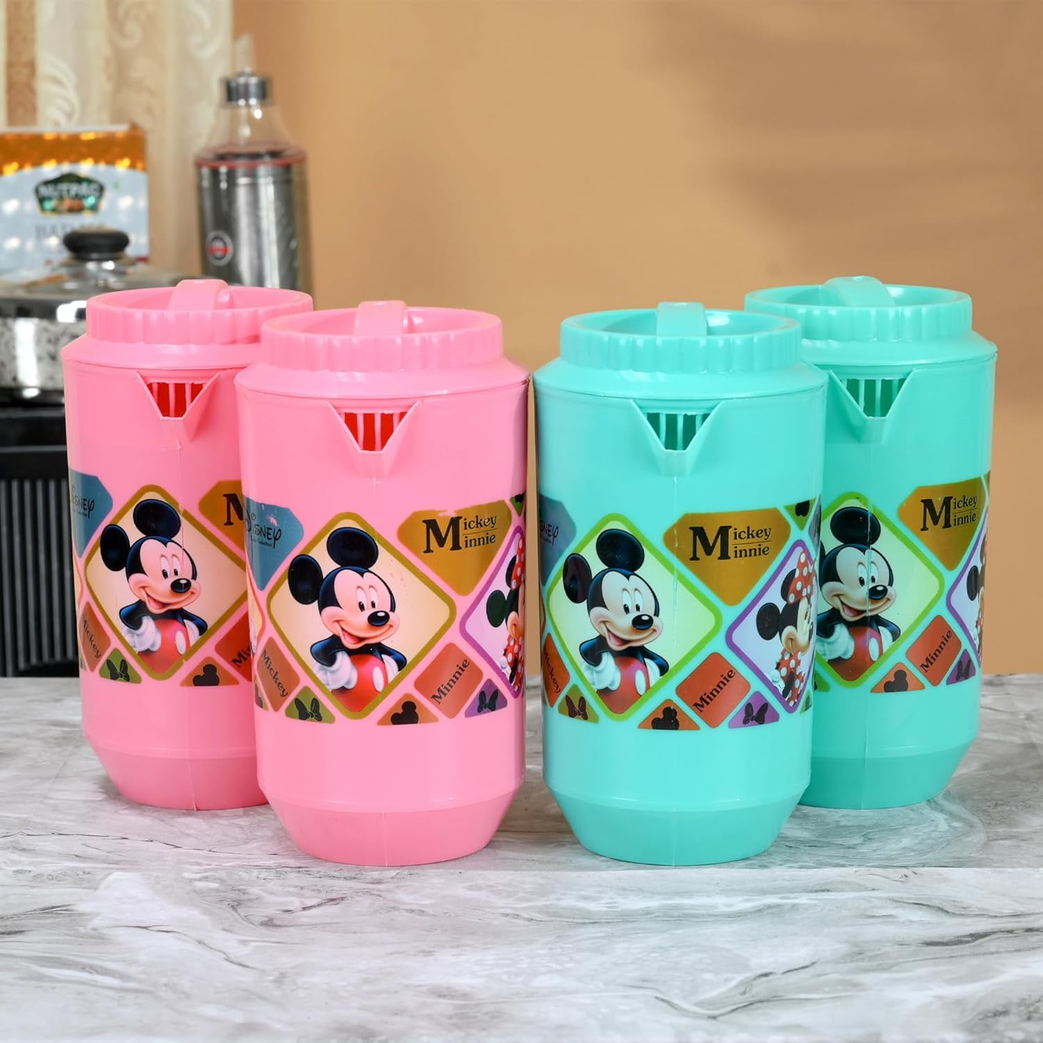 Heart Home Pack of 4 Water Jug 2 LTR Plastic Jug for Water Check Disney ...