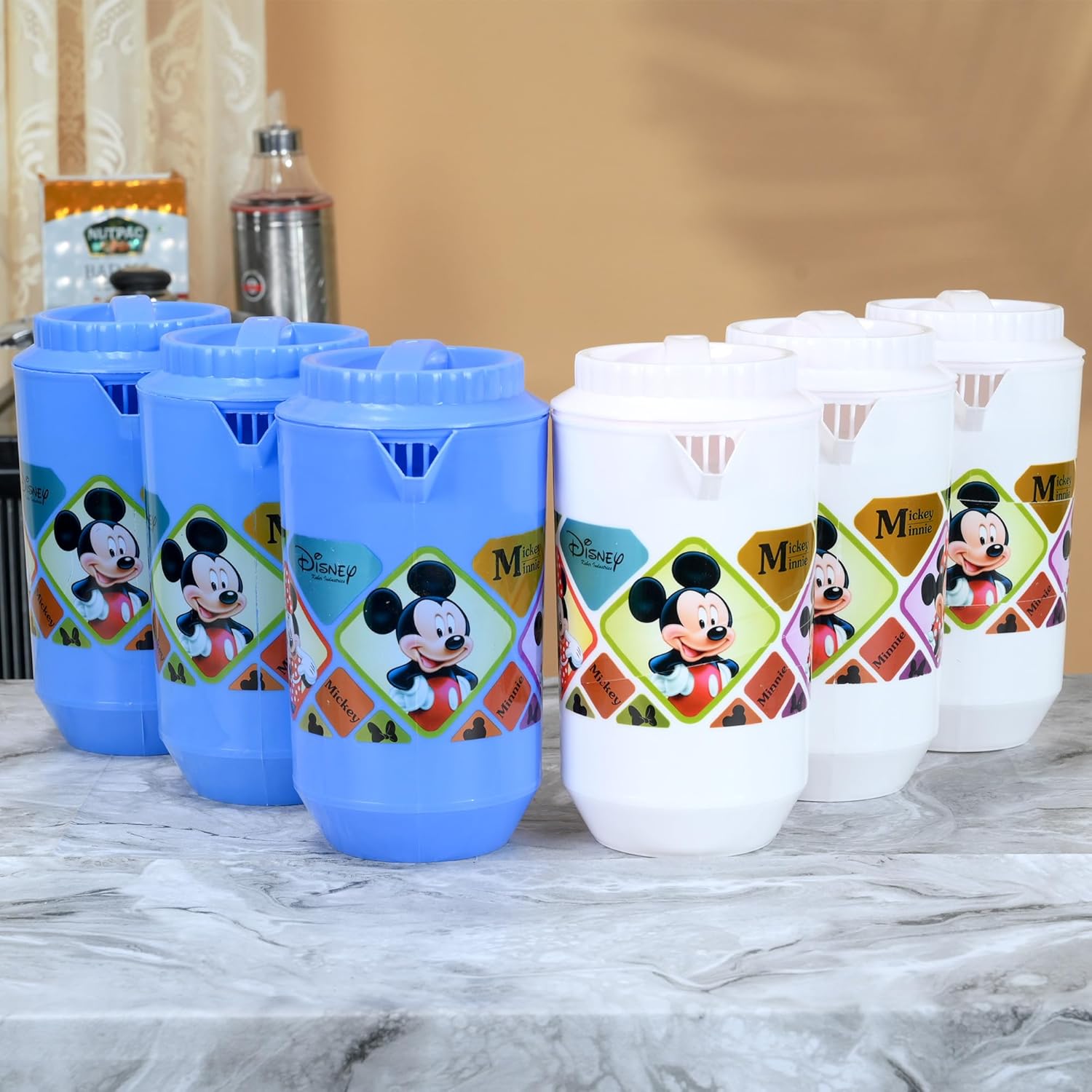 Heart Home Pack of 6 Water Jug 2 LTR Plastic Jug for Water Check Disney ...
