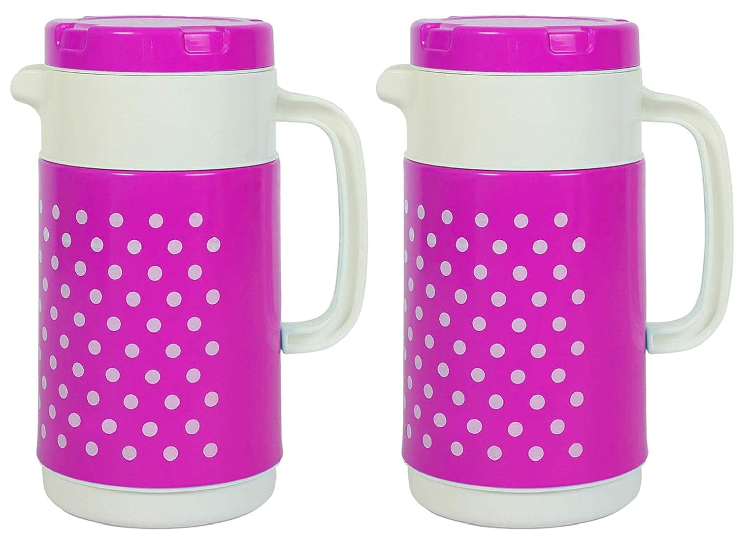 Heart Home Plastic 2 Pieces Insulated Orchid Tuff Jug Flask 1000 ML ...