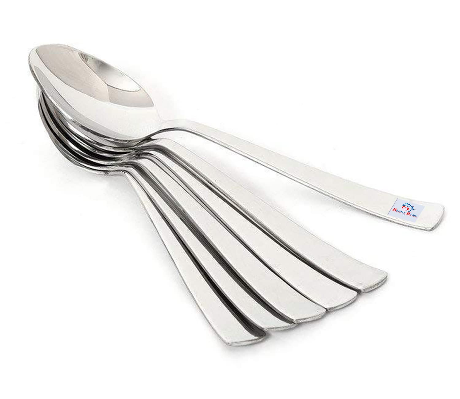 Heart Home Stainless Steel Cutlery Spoons Set with Plastic Handle Set ...