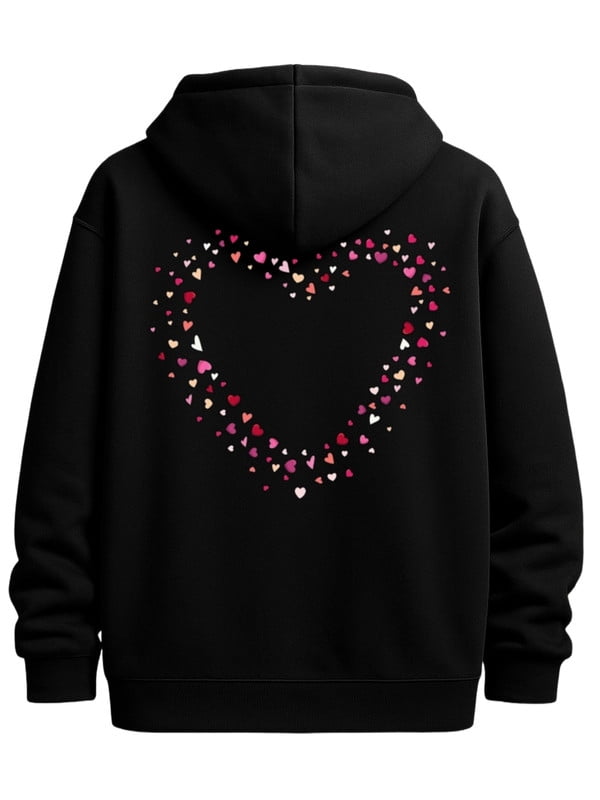 Heart Hoodie sweatshirt men hoodies black Winter wear, vintage style ...