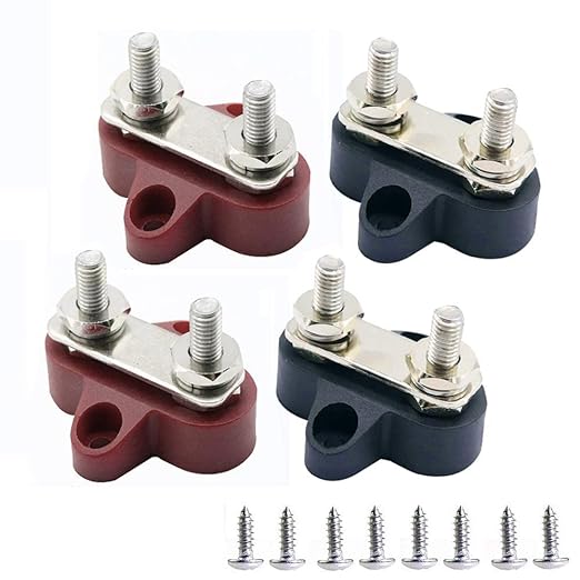 Heart Horse Bus Bar Terminal Block, Battery Power Stud Junction Post, M6 Dual Power Distribution ...