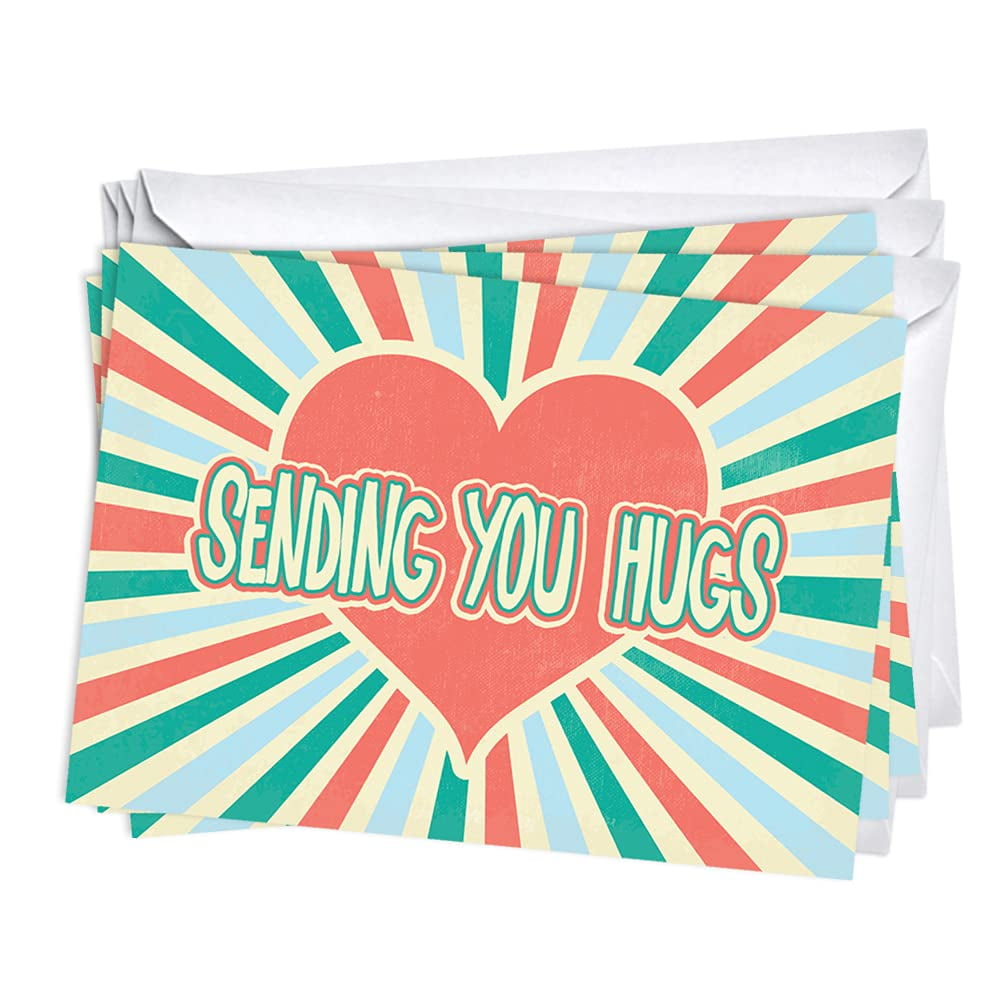 Heart Hugs Thinking of You Encouragement Greeting Cards | 3 Pack Set ...