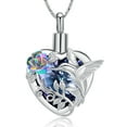 Heart Hummingbird Cremation Jewelry for Ashes Urn Necklace Lockets for ...