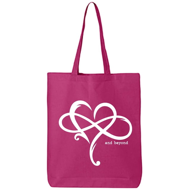 Heart Infinity and Beyond Cotton Canvas Tote Bag - Walmart.com