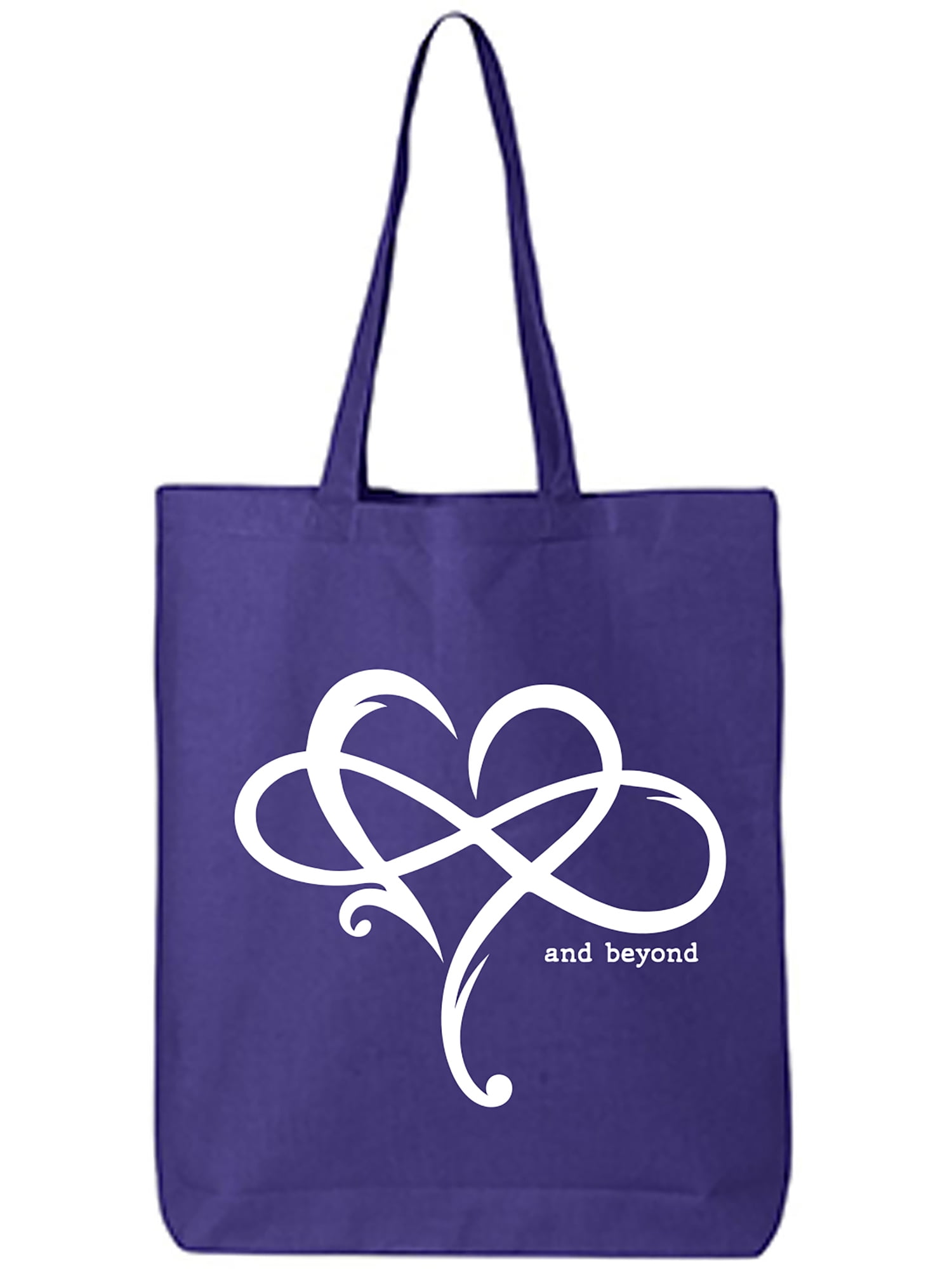 Heart Infinity and Beyond Cotton Canvas Tote Bag - Walmart.com