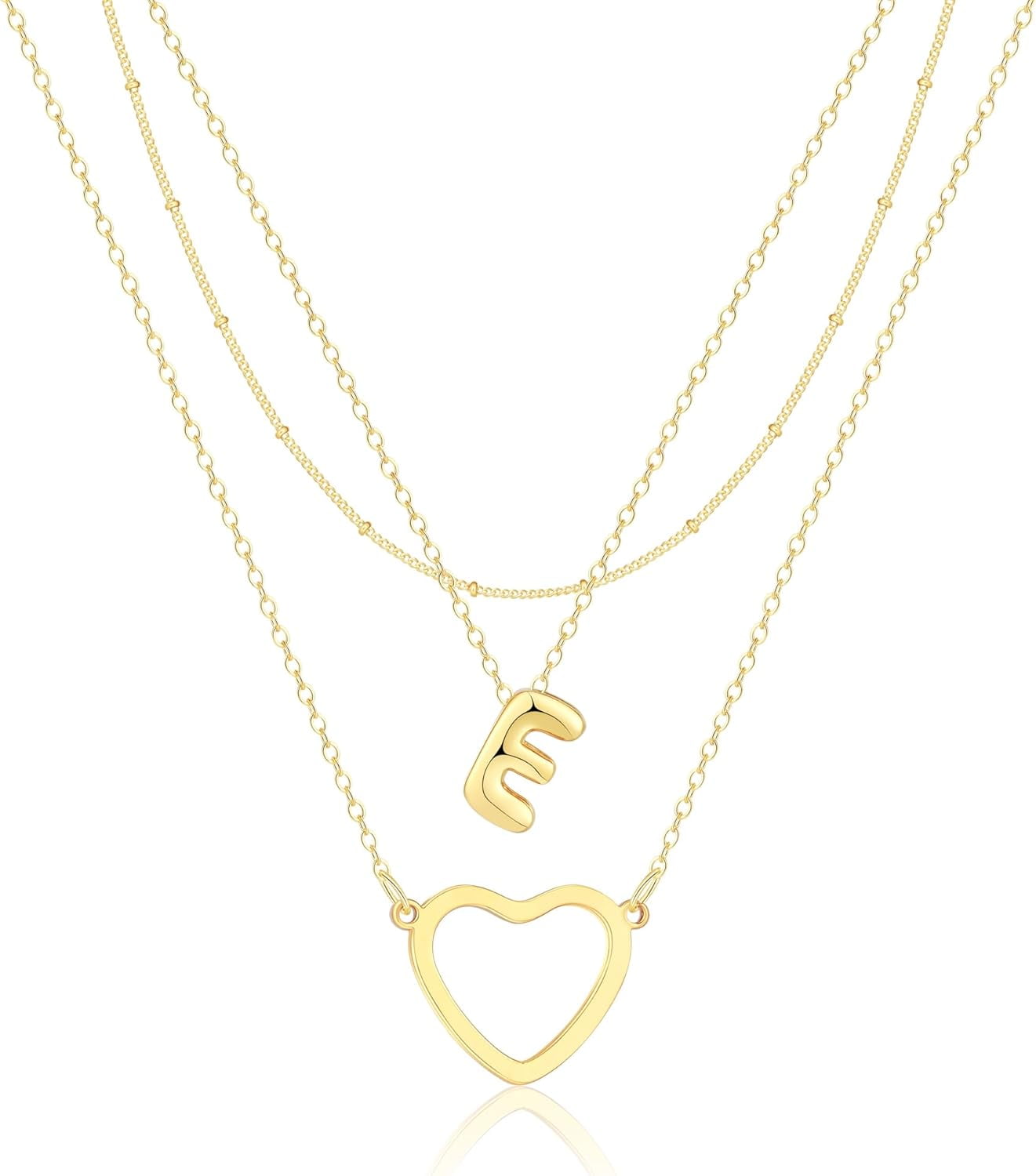 Heart Initial Necklaces for Women Trendy, 14K Gold Plated Letter A-Z ...