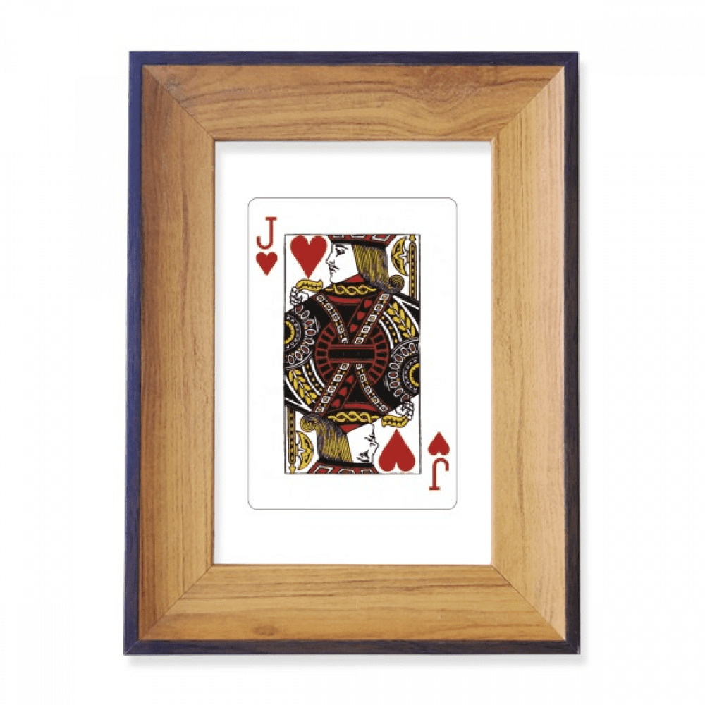 Heart J Playing Cards Pattern Photo Frame Exhibition Display Art ...