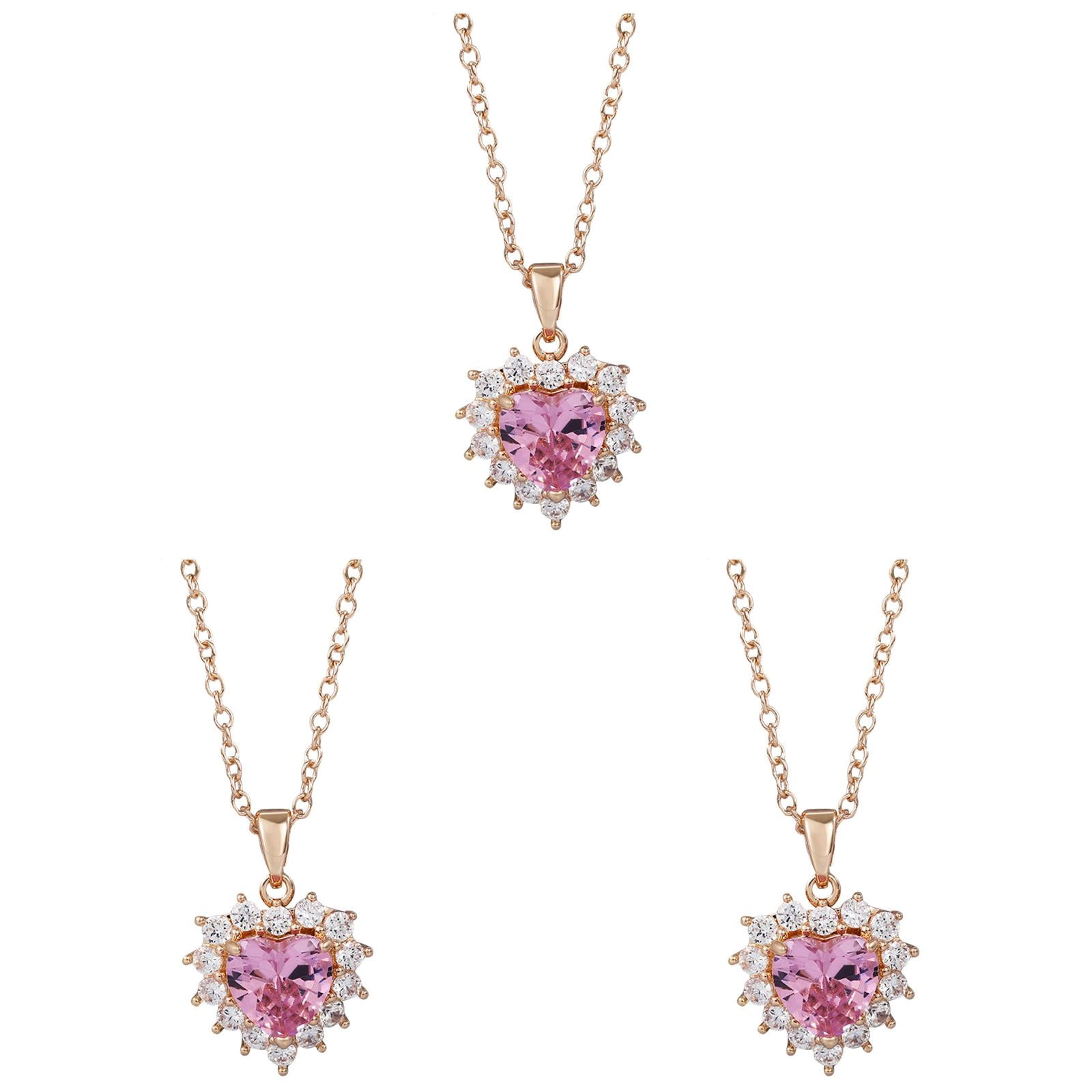 Heart Jewelry Gifts For Women Amethyst Pendant Necklace - Walmart.com