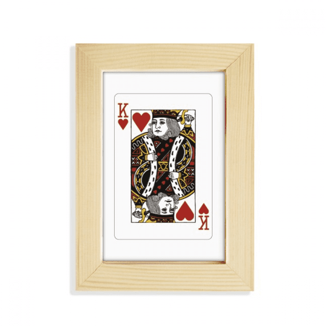 Heart K Playing Cards Pattern Desktop Display Photo Frame Picture Art ...