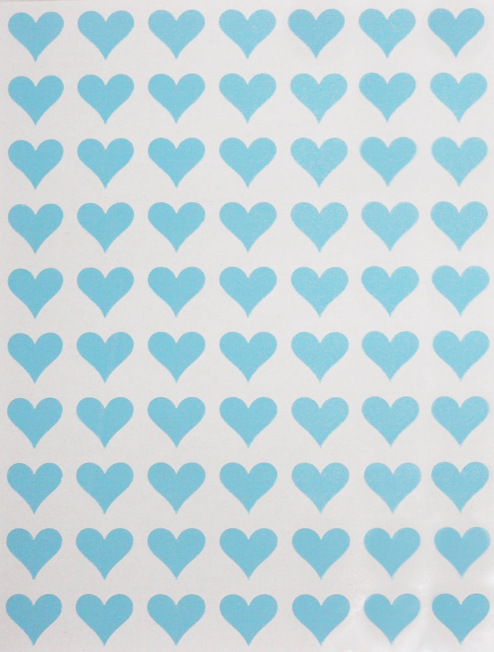 Heart Label Sticker in Light Blue 1/2" (0.5 inch) Heart stickers 13mm ...