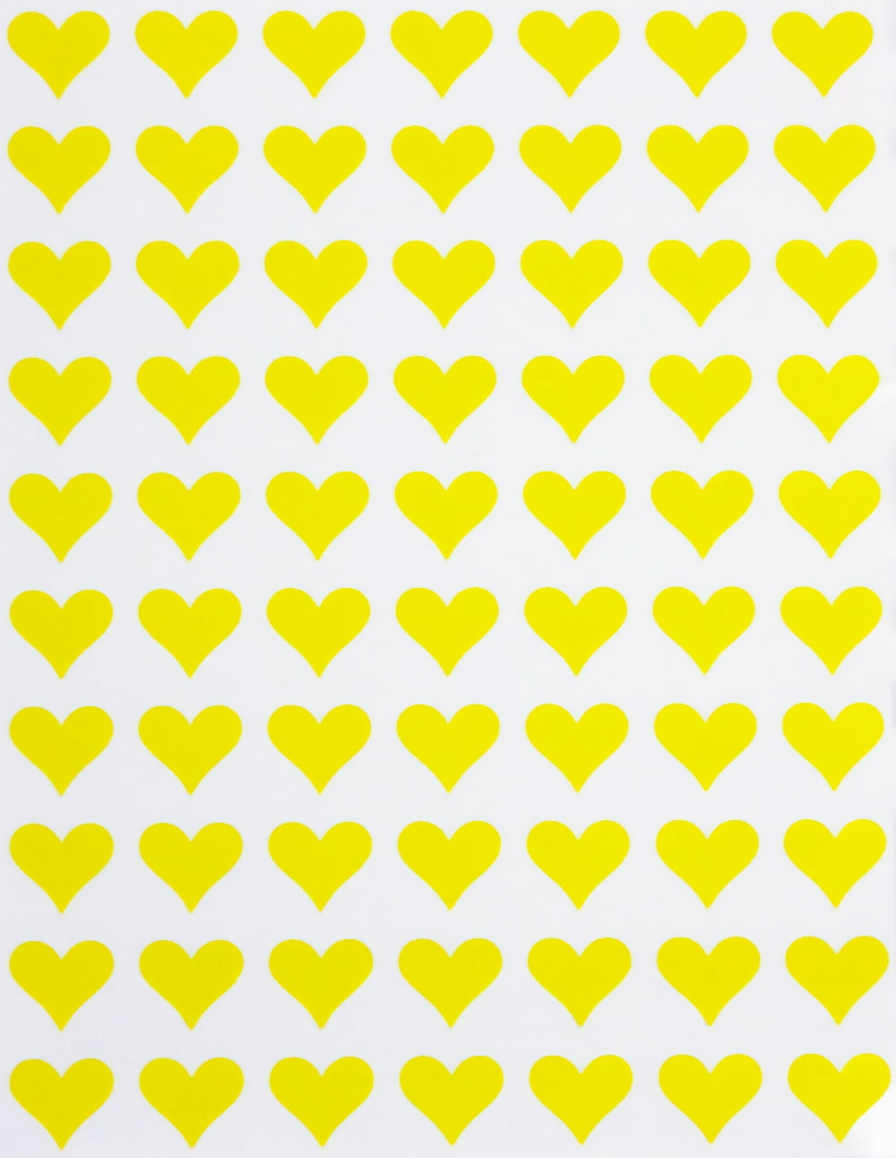 Heart Label sticker in Yellow- 1/2 (0.5 inch) 13mm Heart stickers for ...
