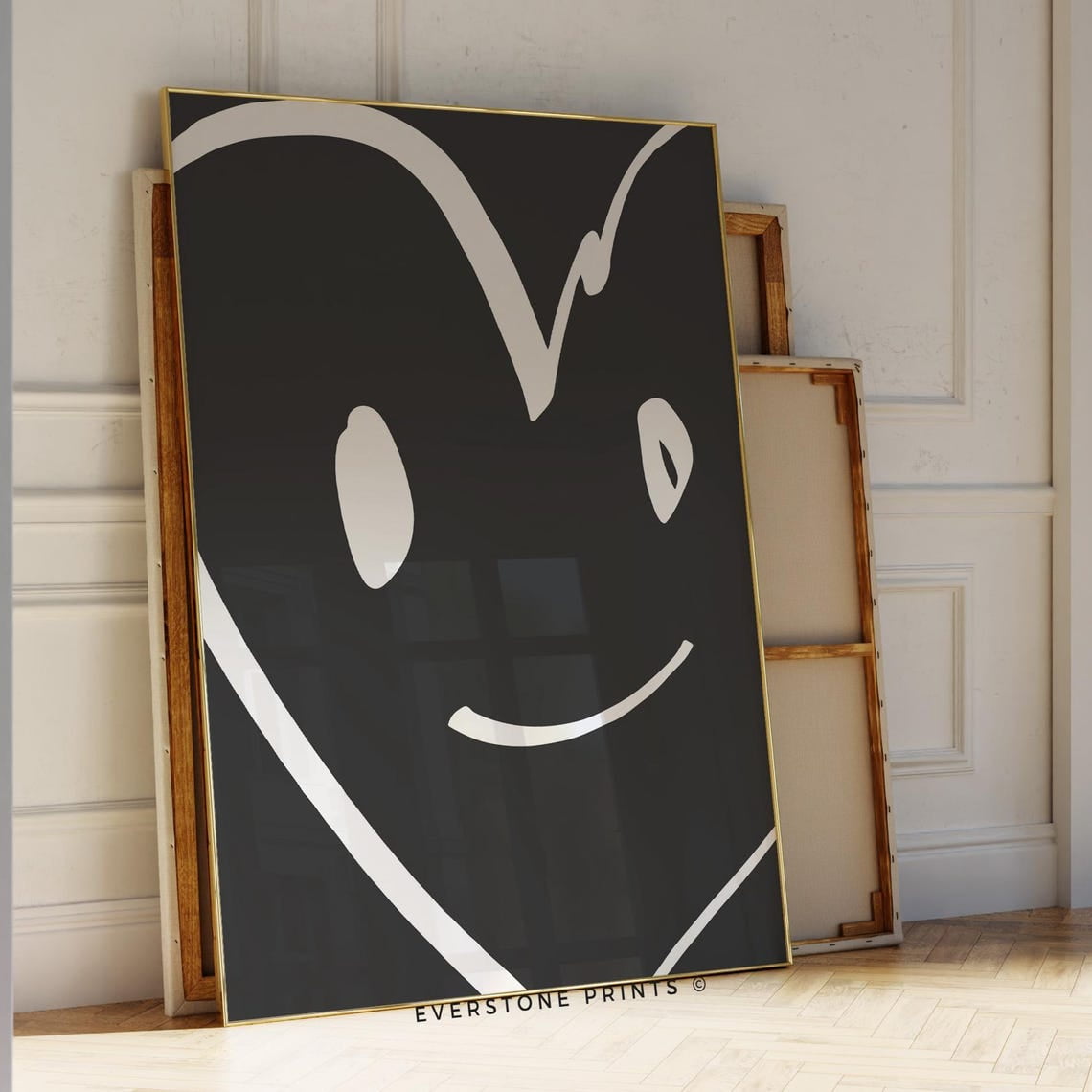 Heart Line Poster, Trendy Saying Typography Print, Preppy Wall Art ...