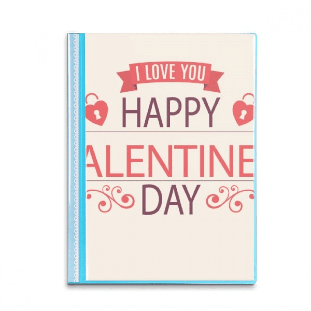 Heart Lock Happy Valentine's Day Love Book Sheet Protectors Portfolio ...