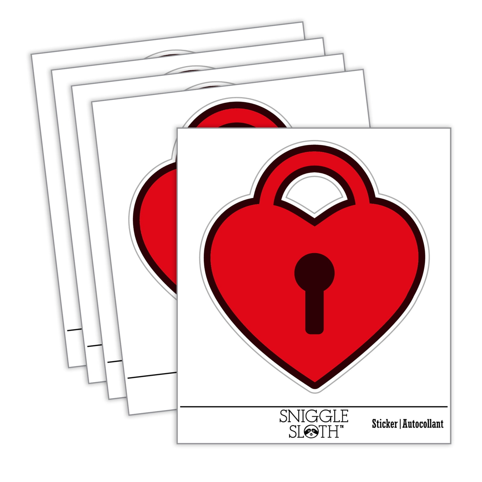 Heart Lock Key Car Window Bumper Water Bottle Phone Tablet Laptop ...