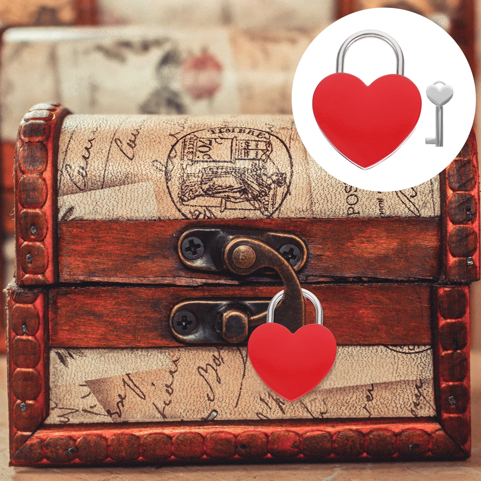 Heart Lock Small Locks with Keys Backpack Padlocks for Luggage Locker ...