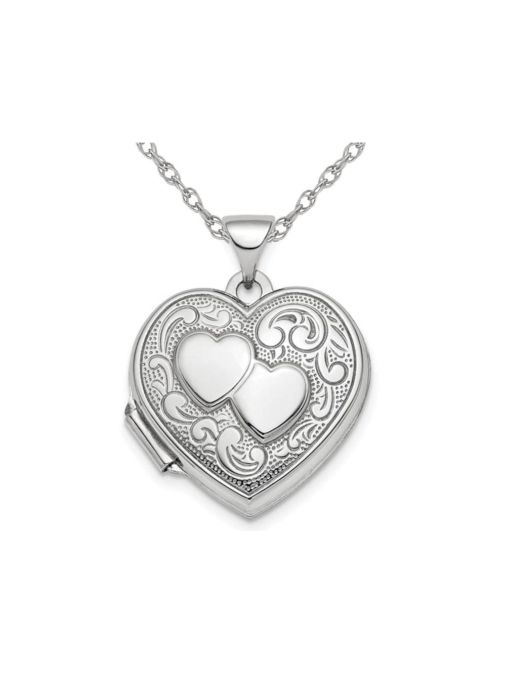 Heart Locket in Sterling Silver with Chain - Walmart.com
