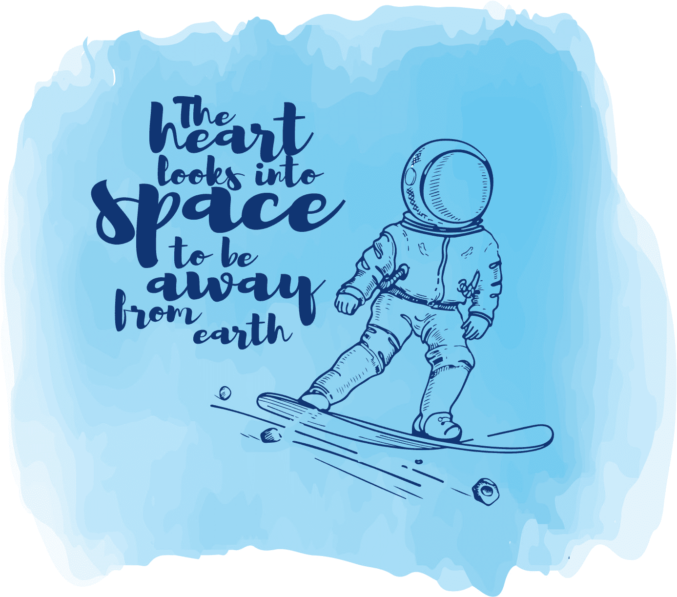 The Heart Looks Into Space Astronaut Astronomy Saying Quotes Mantra ...