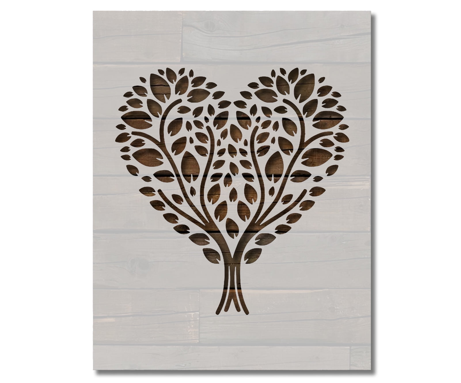 Heart Love Tree of Life Stencil Template Reusable 8.5 x 11 Inches for ...