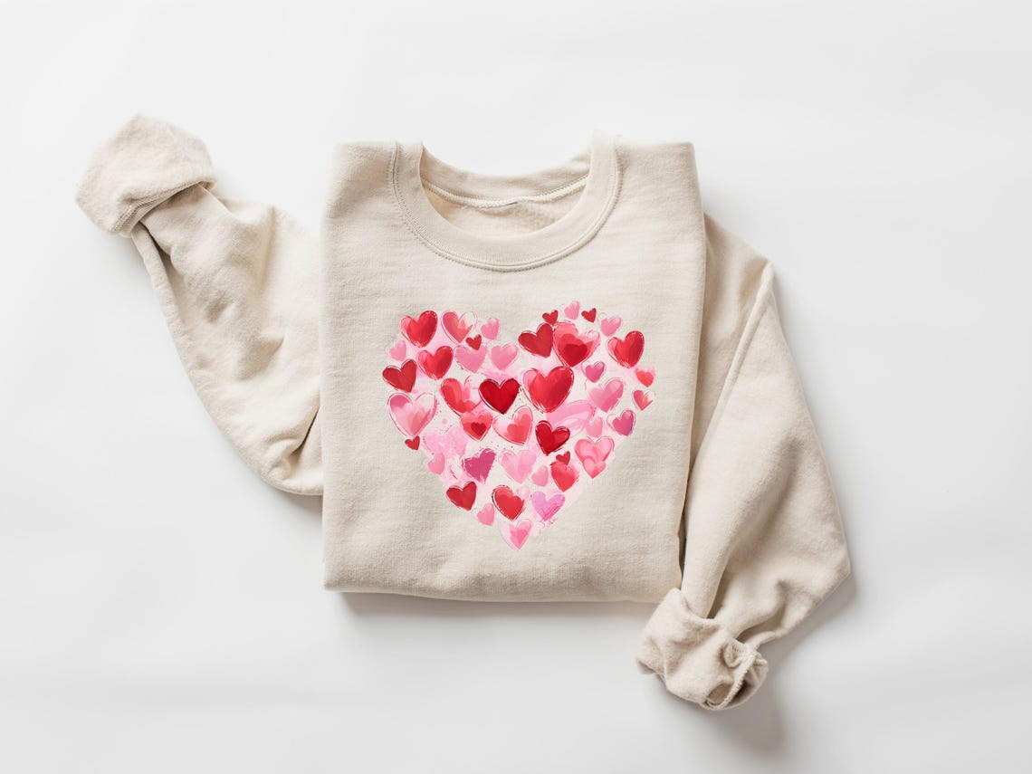 Heart Love Valentine Sweatshirt Teacher Style - Walmart.com