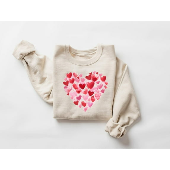 Heart Love Valentine Sweatshirt Teacher Style - Walmart.com