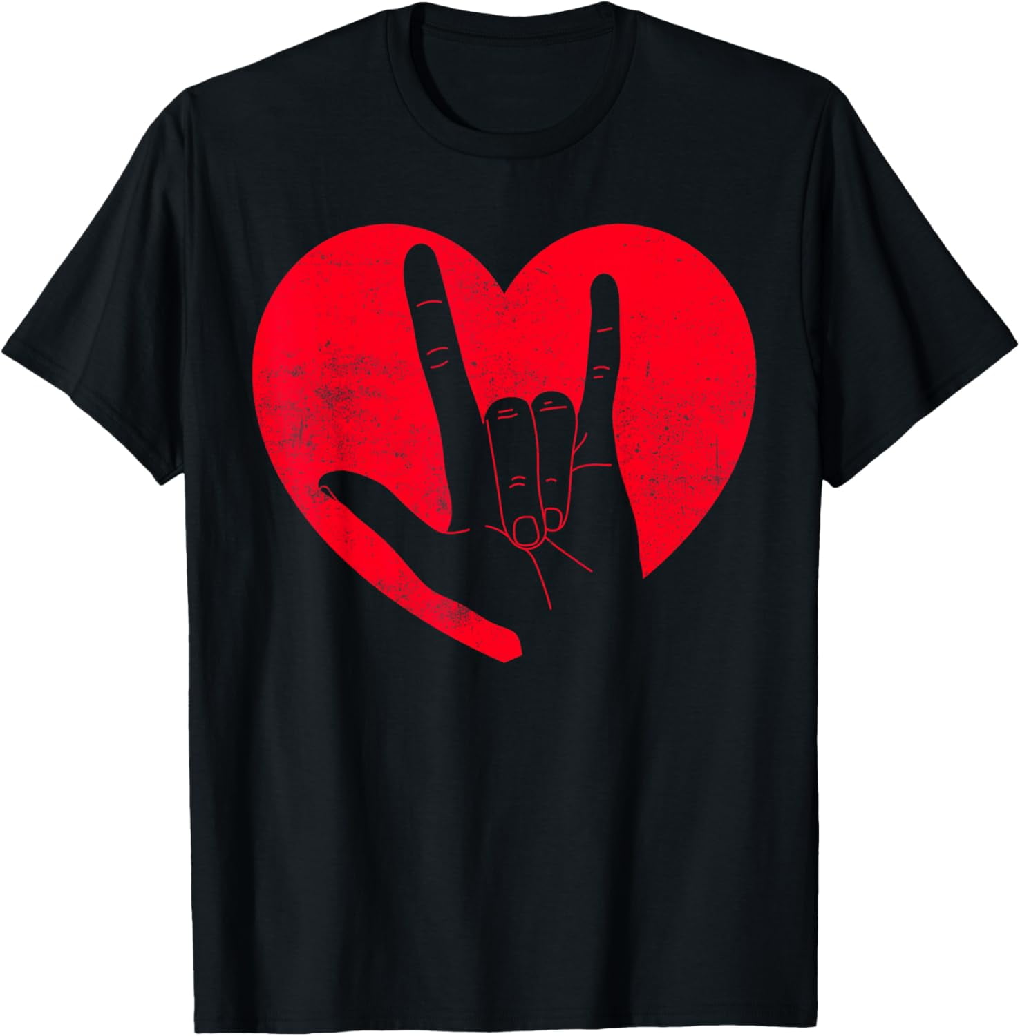 Heart Love Valentine's Day American Hand Sign Language ASL T-Shirt ...