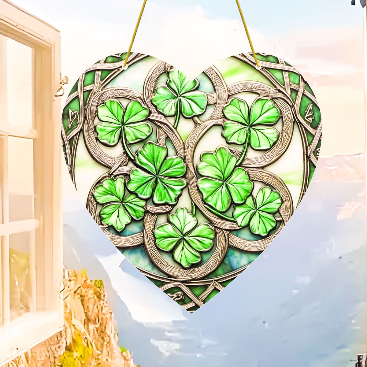 ‘Heart Lucky Charms’ suncatchers acrylic decorative signs and plaques ...