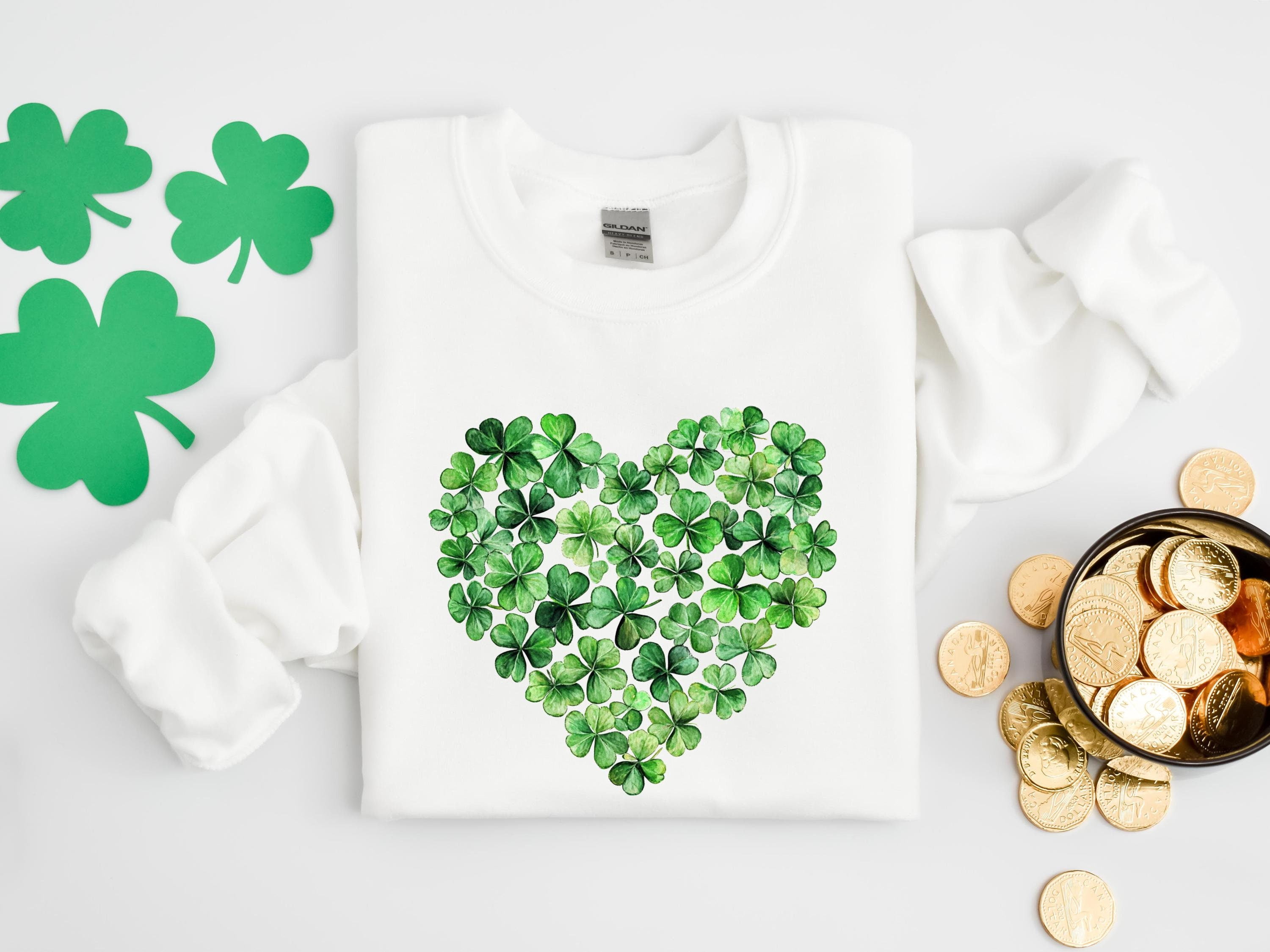 Heart Lucky T-Shirt, Groovy St Satricks Day Shirt, Lucky Season T-Shirt ...