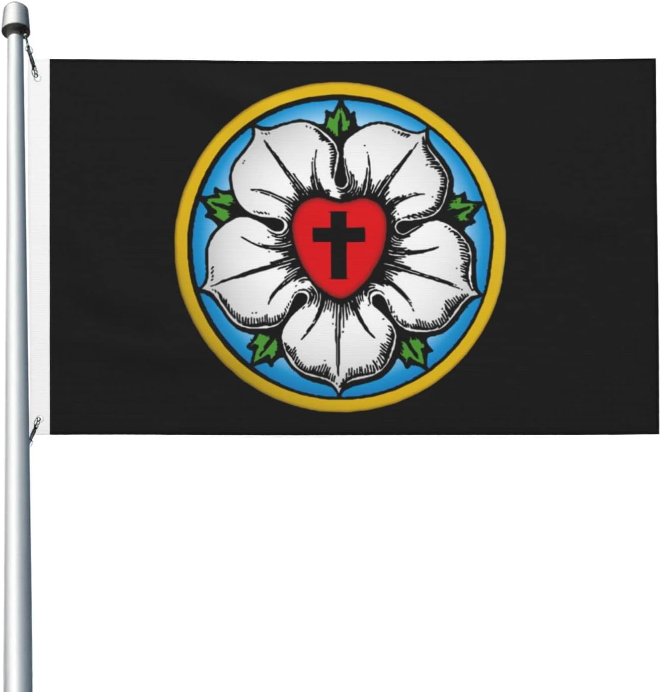 Heart - Lutheran - Rose Flags 3x5 Ft Double Sided Flag Decoration ...