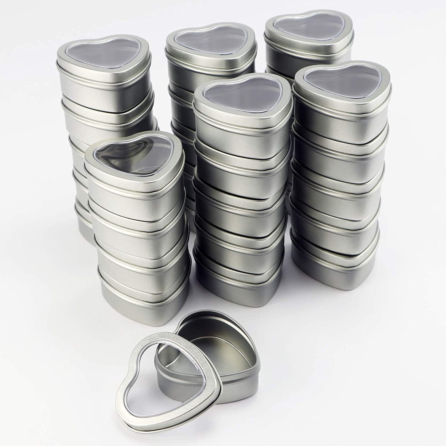 Heart Metal Tins with Window Lids by Celebrate It, 30 Count - Walmart.com