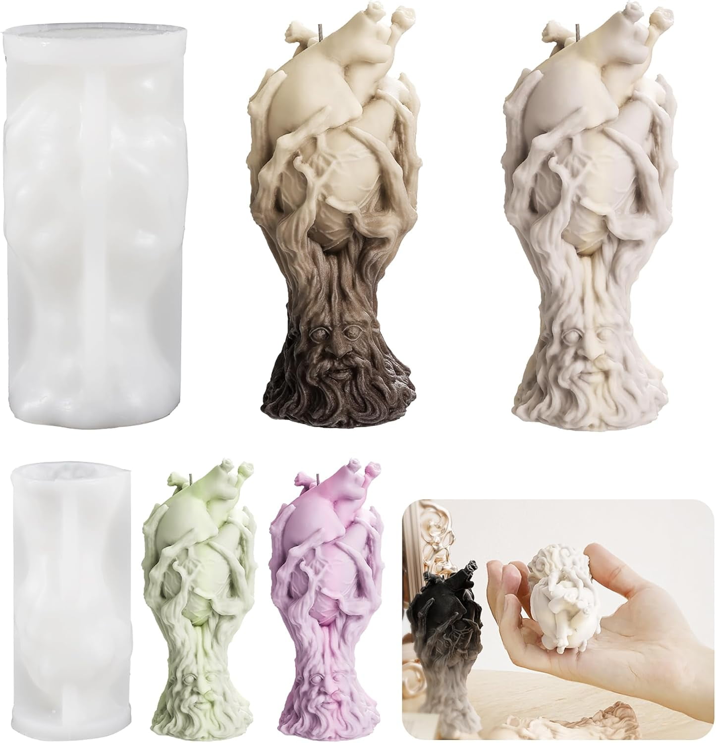 Heart Mold Organ Mold Claw Candle Mold Skull Heart Mold Tree Man Resin ...