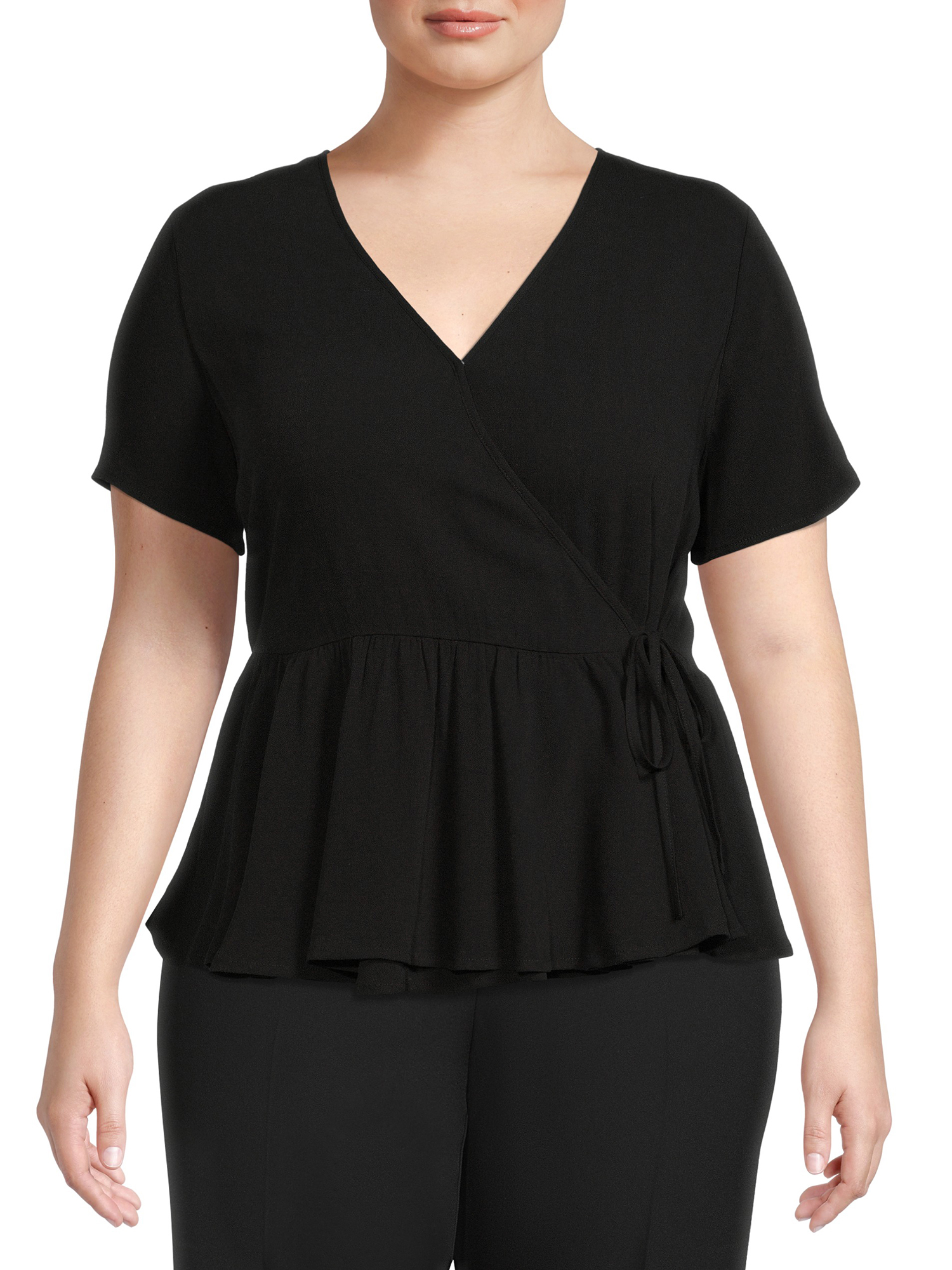 Heart N' Crush Women's Plus Size Faux Wrap Top - Walmart.com