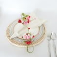 Heart Napkin Holder Artificial Flower Buckle | Romantic Foam, Plastic ...
