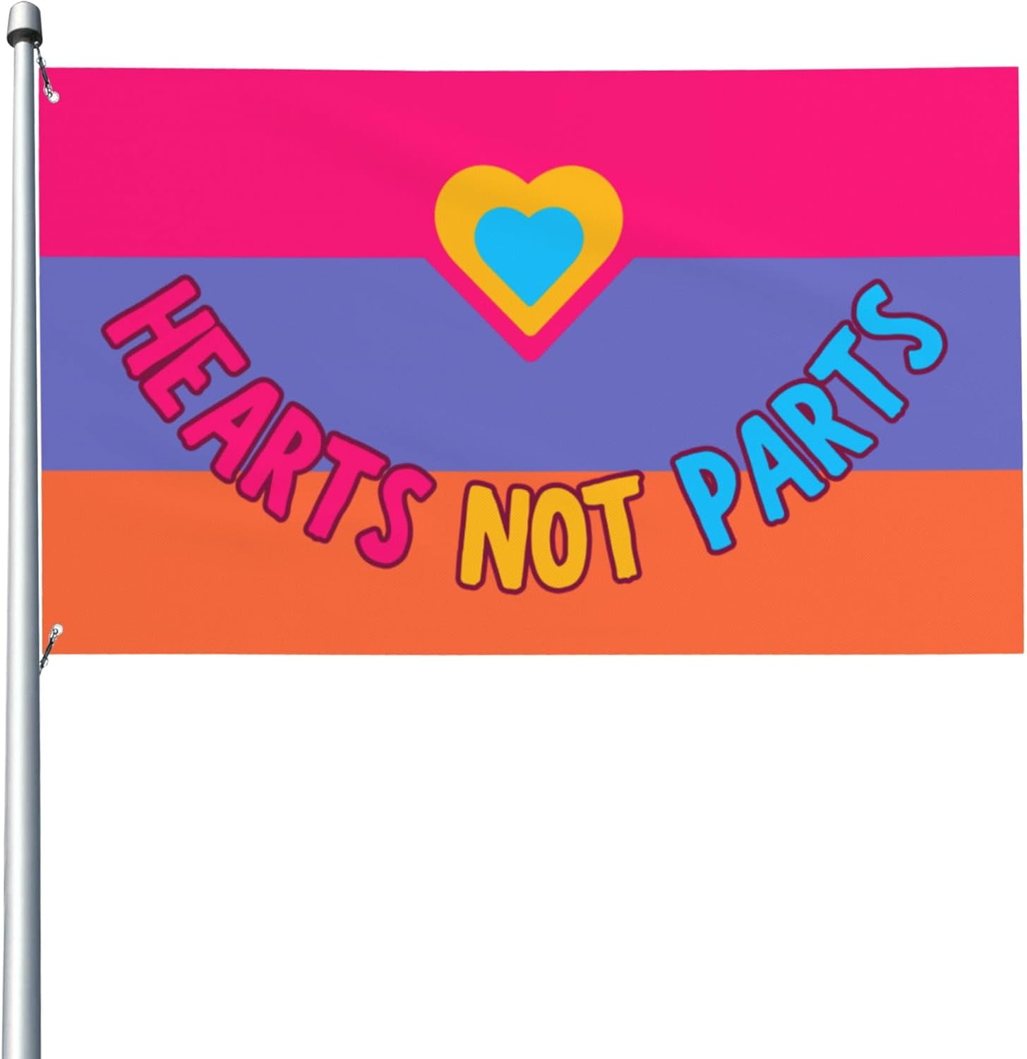 Heart Not Parts Flag 3x5 Lgbt Pan Pride Flag Flag 3x5 Ft Garden Banner ...