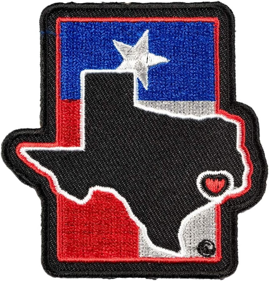 Heart On Houston Texas State Flag Patch, Texas State Patches - Walmart.com