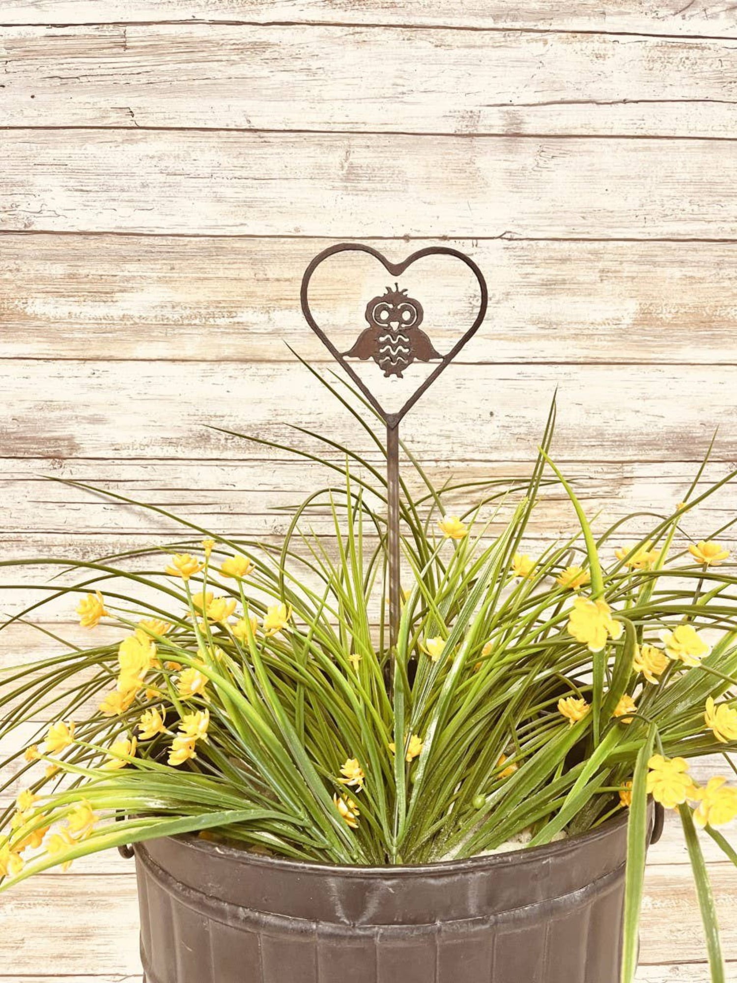 Heart Outline with Owl Garden Plant Stake - Walmart.com